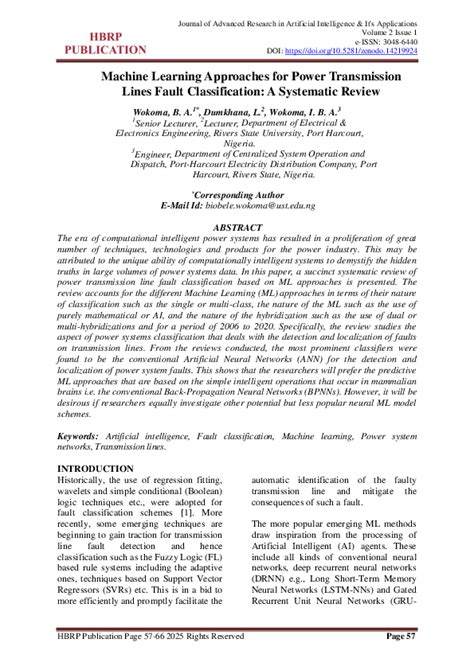Pdf Machine Learning Approaches For Power Transmission Lines Fault Classification A
