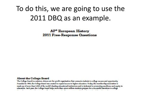 PPT How To Write A DBQ For The AP Exam PowerPoint Presentation Free Download ID 6074136