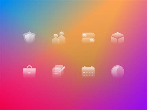 Glassy Icons Pack Freebie Supply