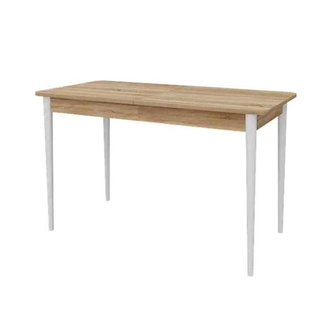 Стол обеденный раскладной прямоугольный ножки дерево Неман Гилберт дуб сонома белый фото