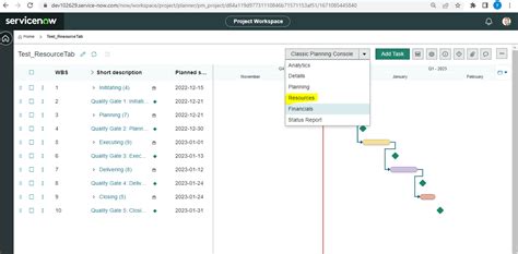 Project Workspace Hide The Resource Option Servicenow Community