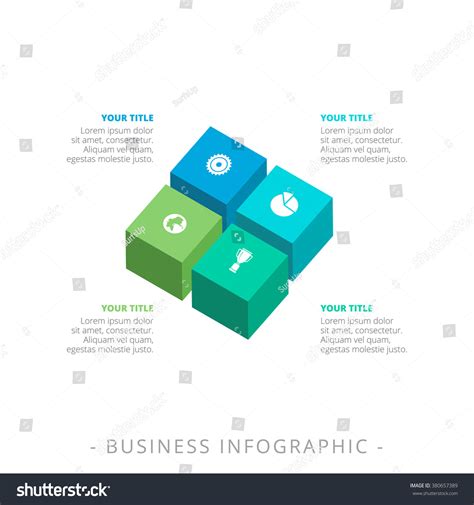 Cube Chart Template Stock Vector Royalty Free 380657389