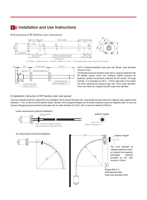 Yumo Rf Profinet Output Flexible Outer Tube Displacement Sensor China Displacement Sensor