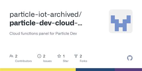 GitHub Particle Iot Archived Particle Dev Cloud Functions Cloud Functions Panel For Particle Dev