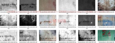 金属锈迹锈斑凹凸纹理贴图素材 Evermotion Textures4ever Vol 6云桥网络