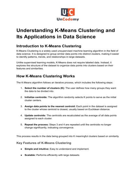 K Means Clustering Understanding And Applications In Data Science