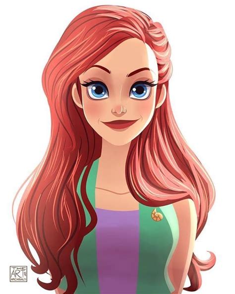 Ariel Moderna Disney Princess Modern Modern Disney Disney Artwork