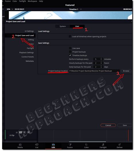backup davinci resolve projects and restore 2025 updated