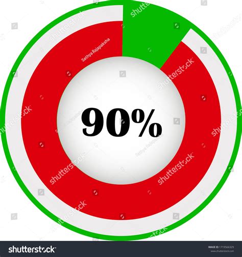 Pie Chart Percentage Visualization Inside Showing Stock Vector Royalty Free 1719566329