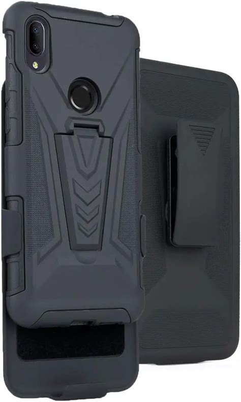 Black Rugged Case Stand And Belt Clip Holster For Lively Jitterbug