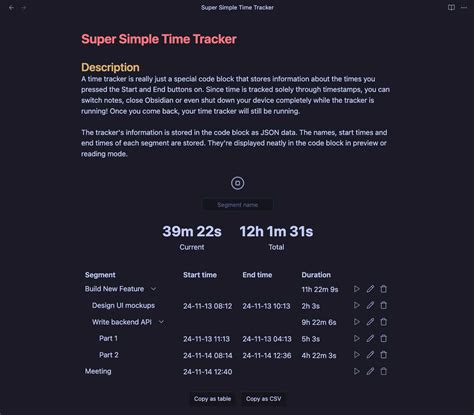 Github Ellpeckobsidiansimpletimetracker Multi Purpose Time Trackers