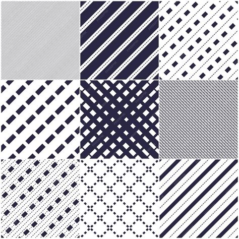 Premium Vector Minimal Lines Vector Seamless Patterns Set Abstract Backgrounds Collection