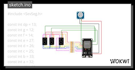 Segmen 9999 Wokwi ESP32 STM32 Arduino Simulator
