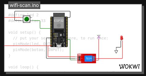 Exemplo1 Relé Com Esp32 Para Prova Wokwi Esp32 Stm32 Arduino Simulator