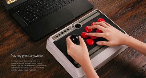 8bitdo Nes30 Arcade Stick Gray