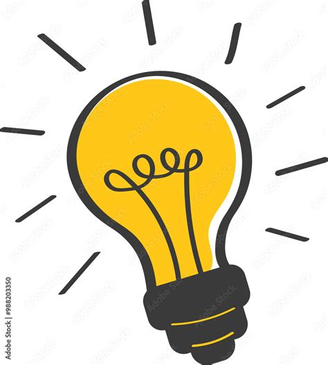 Light Bulb Ideas Drawing Cartoons And Elements For Designing Posters