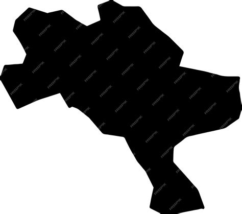 Premium Vector Silhouette Map Of Gnjilane Kosovo