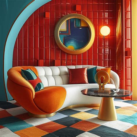 Retro Futurism Interior Design Living Room Kitchen And Bedroom Ideas