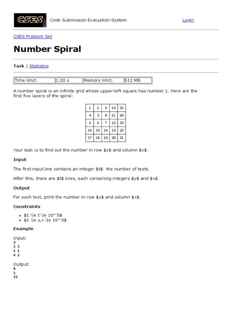 Cses Number Spiral Challenge Pdf Teaching Methods And Materials Science And Mathematics