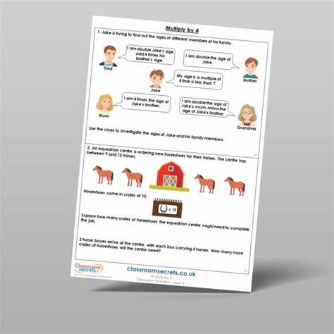 Multiply By 4 Reasoning And Problem Solving Resource Classroom Secrets