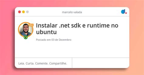 Instalar Net Sdk E Runtime No Ubuntu