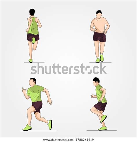 Vector Collection Man Running Stock Vector Royalty Free 1788261419 Shutterstock