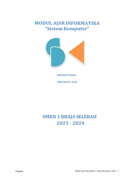 Modul Ajar Sistem Komputer Informatika Pdf