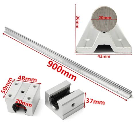 SBR Mm Supported Linear Rail Shaft Rod With Pcs SBR UU Block