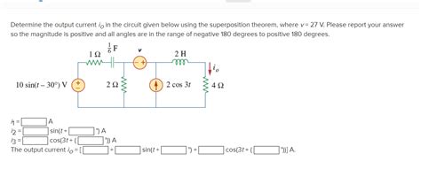 Solved Determine The Output Current Io In The Circuit Given