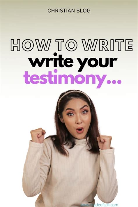 How To Write Your Testimony Personal Testimony Example Testimony Easy Bible Study