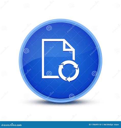 Document Process Icon Isolated On Glassy Blue Round Button Abstract Stock Illustration