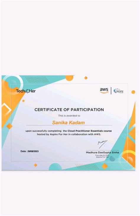 Sanika Kadam On Linkedin Aspireforher Aws
