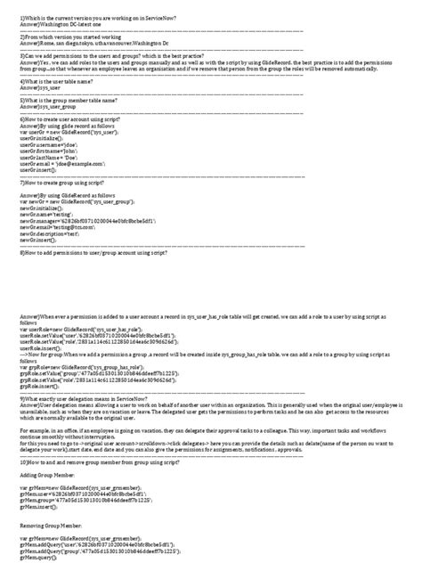 Servicenow Interview Questions And Answers By Uday Gadiparthi Pdf
