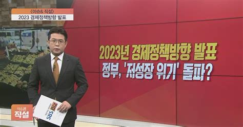 [이슈앤 직설] 2023 경제정책방향 발표…저성장 위기 돌파