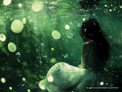 Ai创作图海底世界唯美女孩 梦幻世界里的姑娘 水之精灵 梦幻森系主题 3d梦幻 池底精灵 水之梦 神秘绿色水晶梦幻背景 唯美人鱼 唯美绿色意境美 梦幻忧伤迷离恍然 水边的仙女 唯美梦幻 梦幻