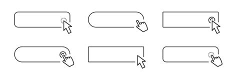 Premium Vector Click Here Button With Pointer Clicking