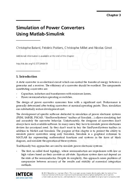 Pdf Chapter 3 Simulation Of Power Converters Using Matlab Simulink