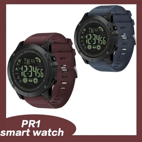Spovan Pr1 Bluetooth Smart Watch 1 24 Inch Lcd Display Outdoor Sports Fitness Tracker Watch
