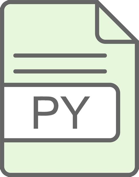 Py File Format Fillay Icon Design 43745041 Vector Art At Vecteezy