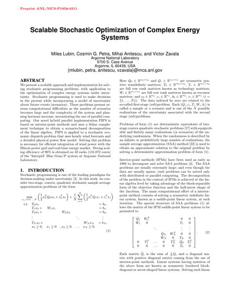Pdf Scalable Stochastic Optimization Of Complex Energy Systems