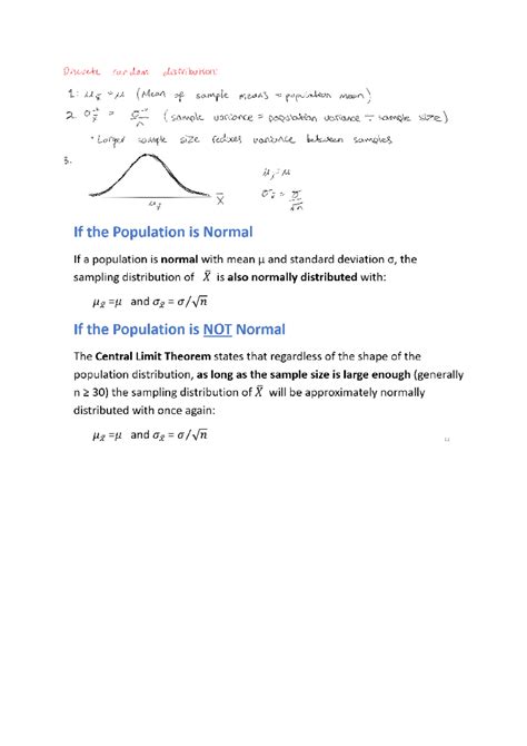 Topic Sampling Distribution Of Sample Mean Notes ECON Studocu