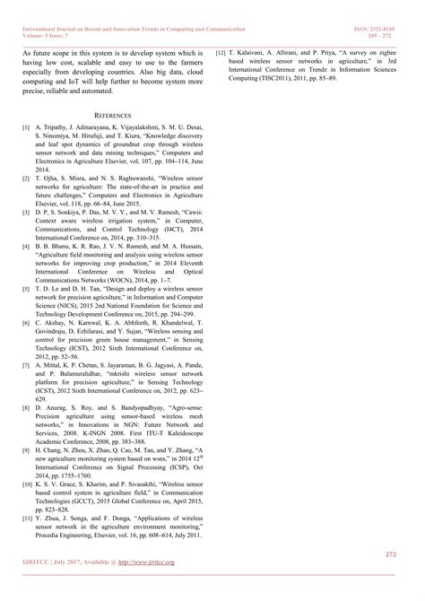 A Survey On Wireless Sensor Network For Agriculture Pdf