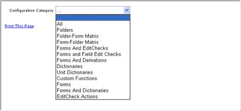 View Study Configuration Report For A CRF Version