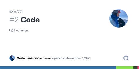 Code Issue Sony Ctm Github