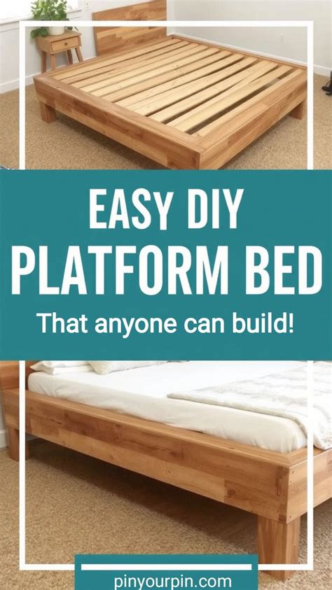 Easy Diy Platform Bed In 2025 Diy Bed Frame Easy Diy Bed Frame Plans Diy Platform Bed