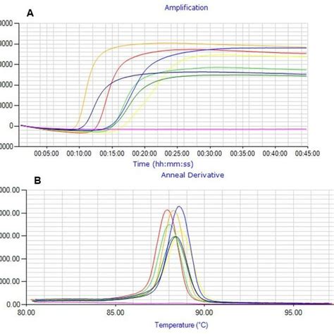 A Amplification Plot And B Annealing Derivatives Plot For Fmdv