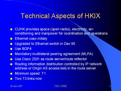 Technical Aspects Of HKIX