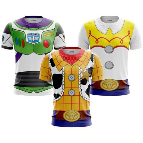 Kit 3 Camisa Camiseta Dryfit Premium Desenho Toy Story Personagem