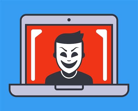 Premium Vector Anonymous Person On The Internet Hacker Breaks Into A