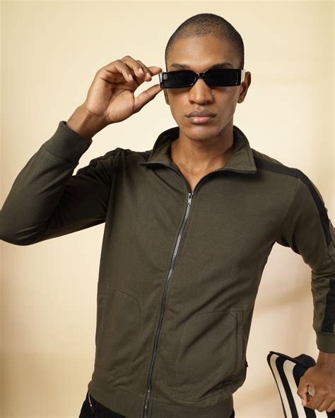 Buy Mens Green And Black Colorblock Jacket Online At Bewakoof